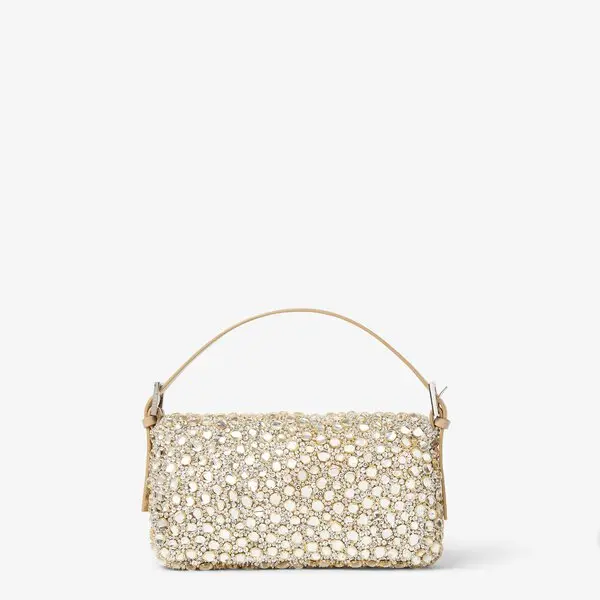 Fendi Baguette® 26424 Bag Embroidered With Cabochon Crystals